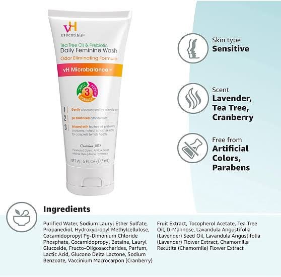 vH essentials Daily Prebiotic Feminine Wash – Ome's Beauty Mart